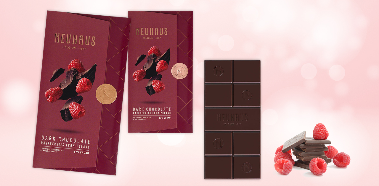 Tablet Dark Chocolate- Raspberry - Neuhaus